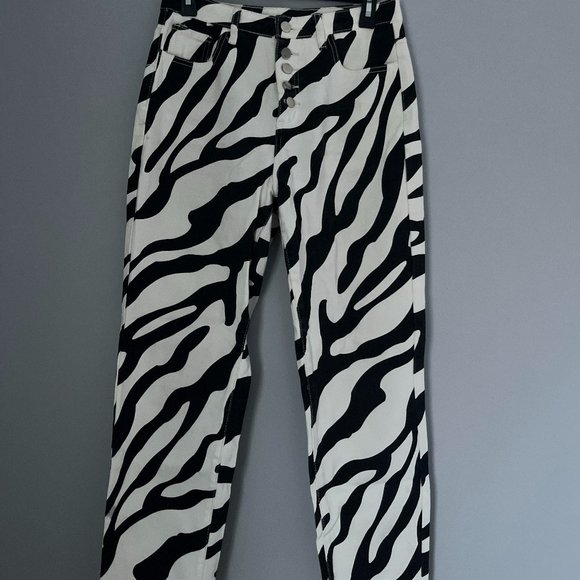 SHEIN | Jeans | Zebra Wide Leg Patterned Jeans | Poshmark
